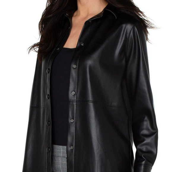 Liverpool | Jackets & Coats | New Liverpool Faux Leather Snap Front ...